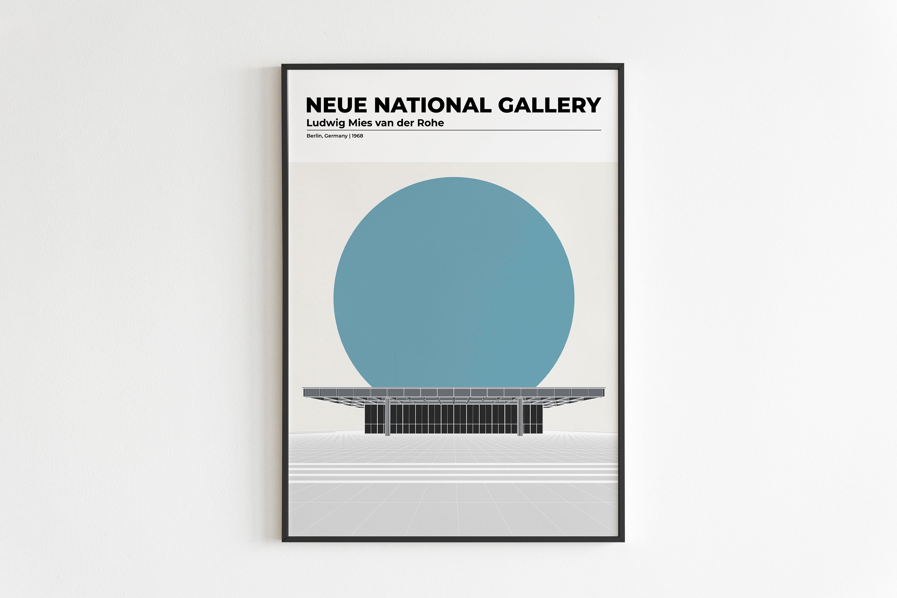 Architecture Poster Neue National Gallery Mies Van Der Rohe ...