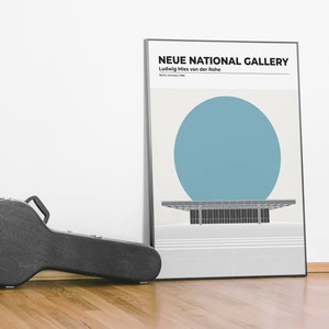 Architecture Poster | Neue National Gallery Mies Van Der Rohe ...