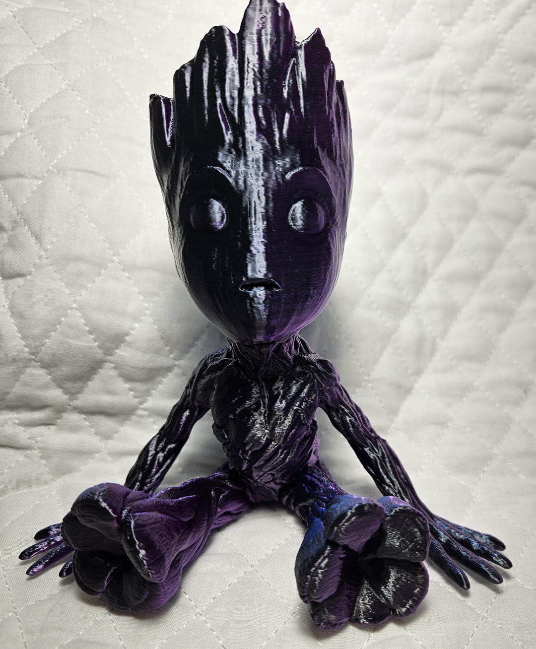 Groot Inspired Figure 3D Printed Purple and Blue - Etsy