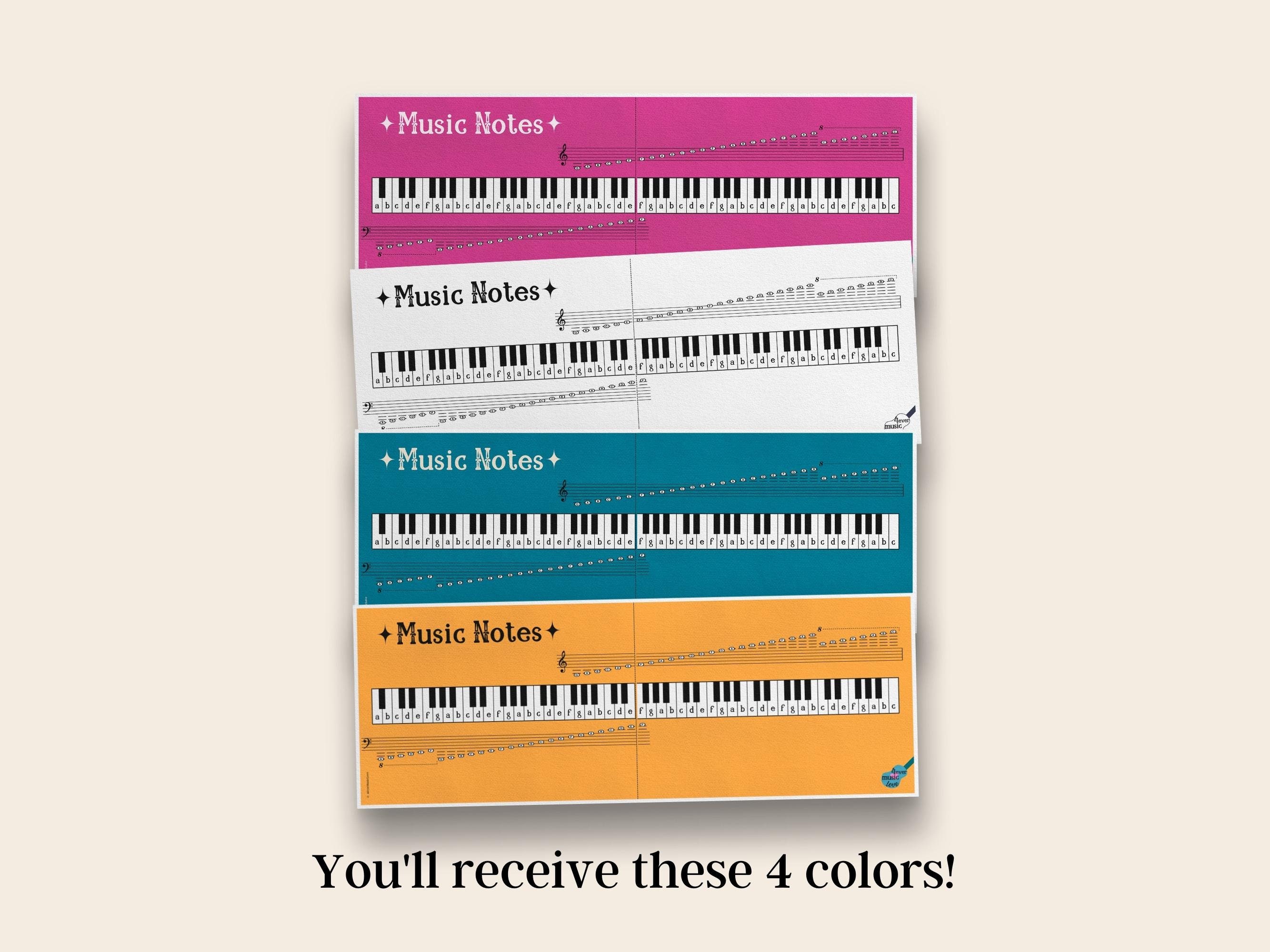 Music Notes Chart Wall Art Educational Posters for Learning - Etsy