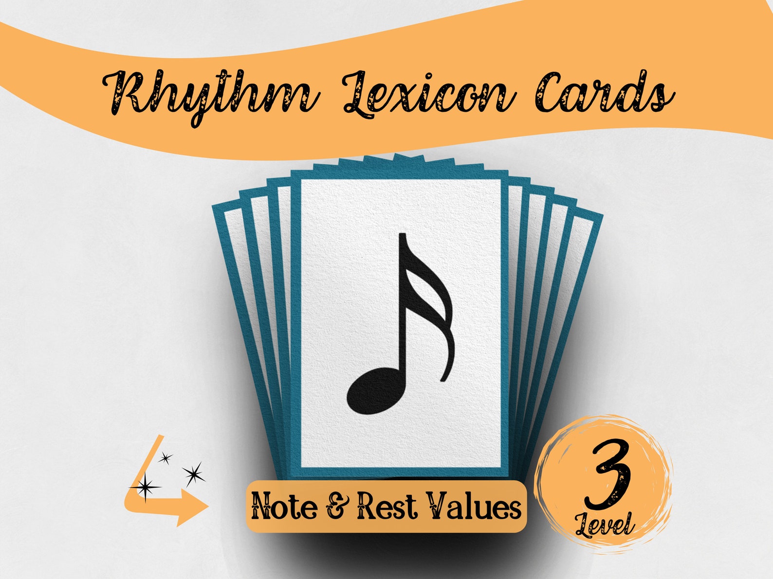 Rhythm Lexicon Flashcards - Music Theory Learning Cards for Music ...