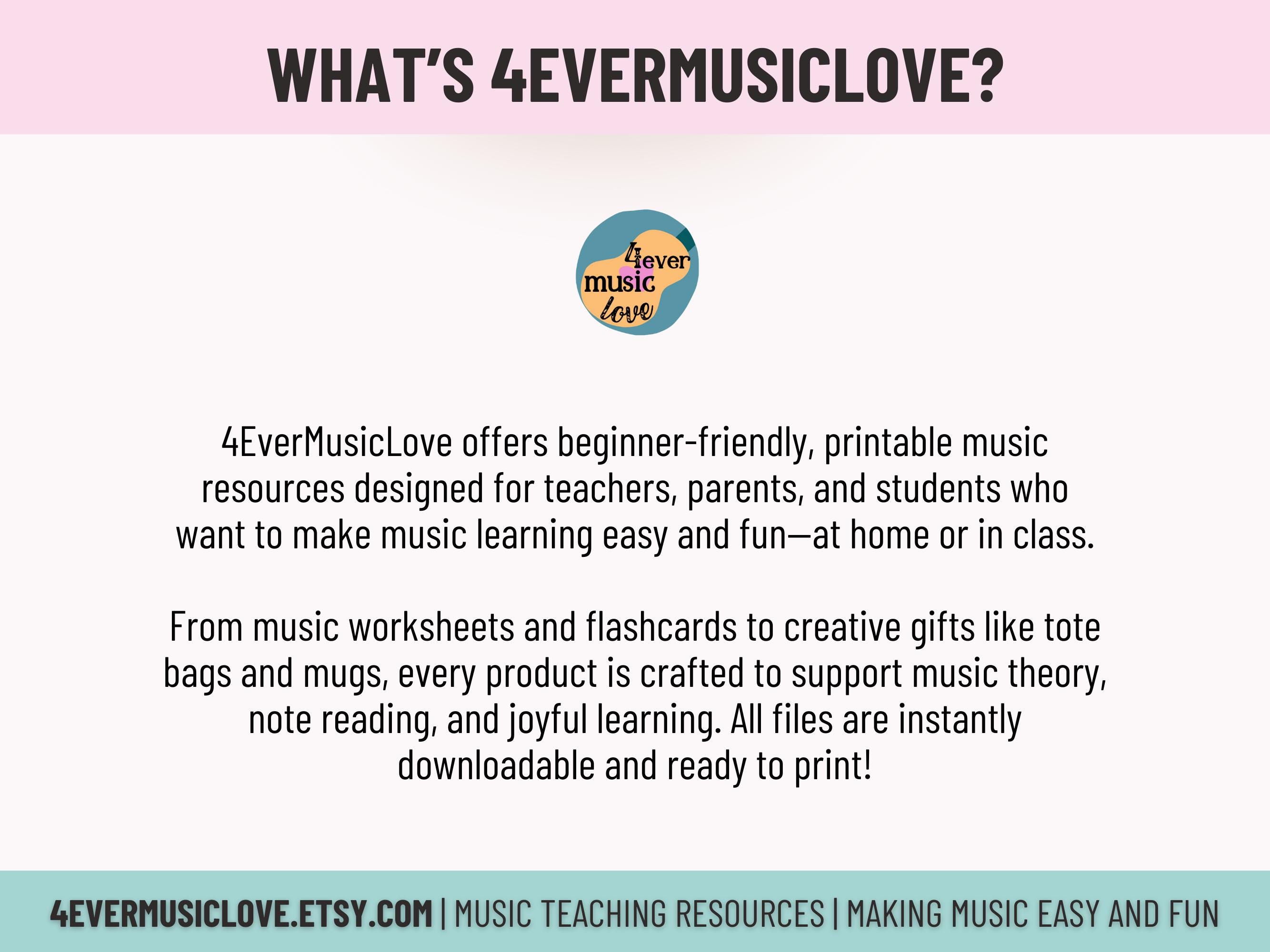 Music Notes and Piano Keys Flashcard - Color Coded Learning Cards for ...