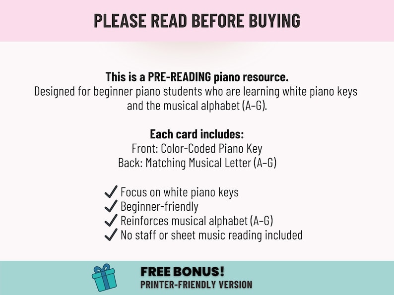 Musical Alphabet Piano Flash Cards – Color Coded Keyboard Cards for ...