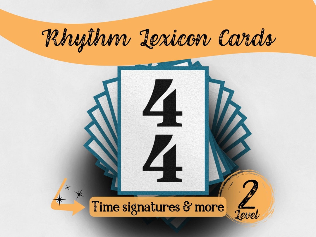 Rhythm Lexicon Flashcards - Music Theory Learning Cards for Music ...