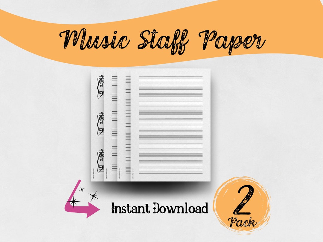 Staff Paper Portrait Pack Blank Sheet Music for Theory, Learning and ...