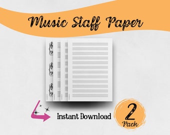 JAZZ BAND 2 Printable Sheet Music Paper Instant Download - Etsy
