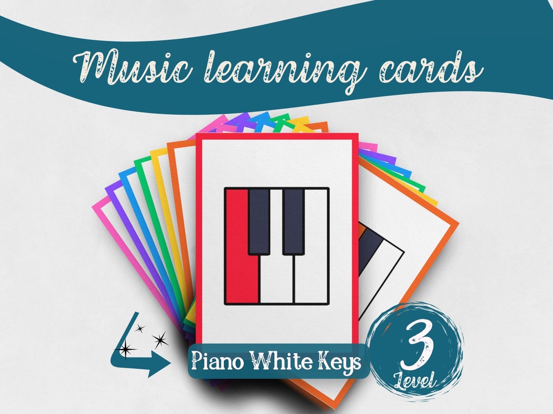 Musical Alphabet Flash Cards - Color Coded Piano Playing Cards for ...