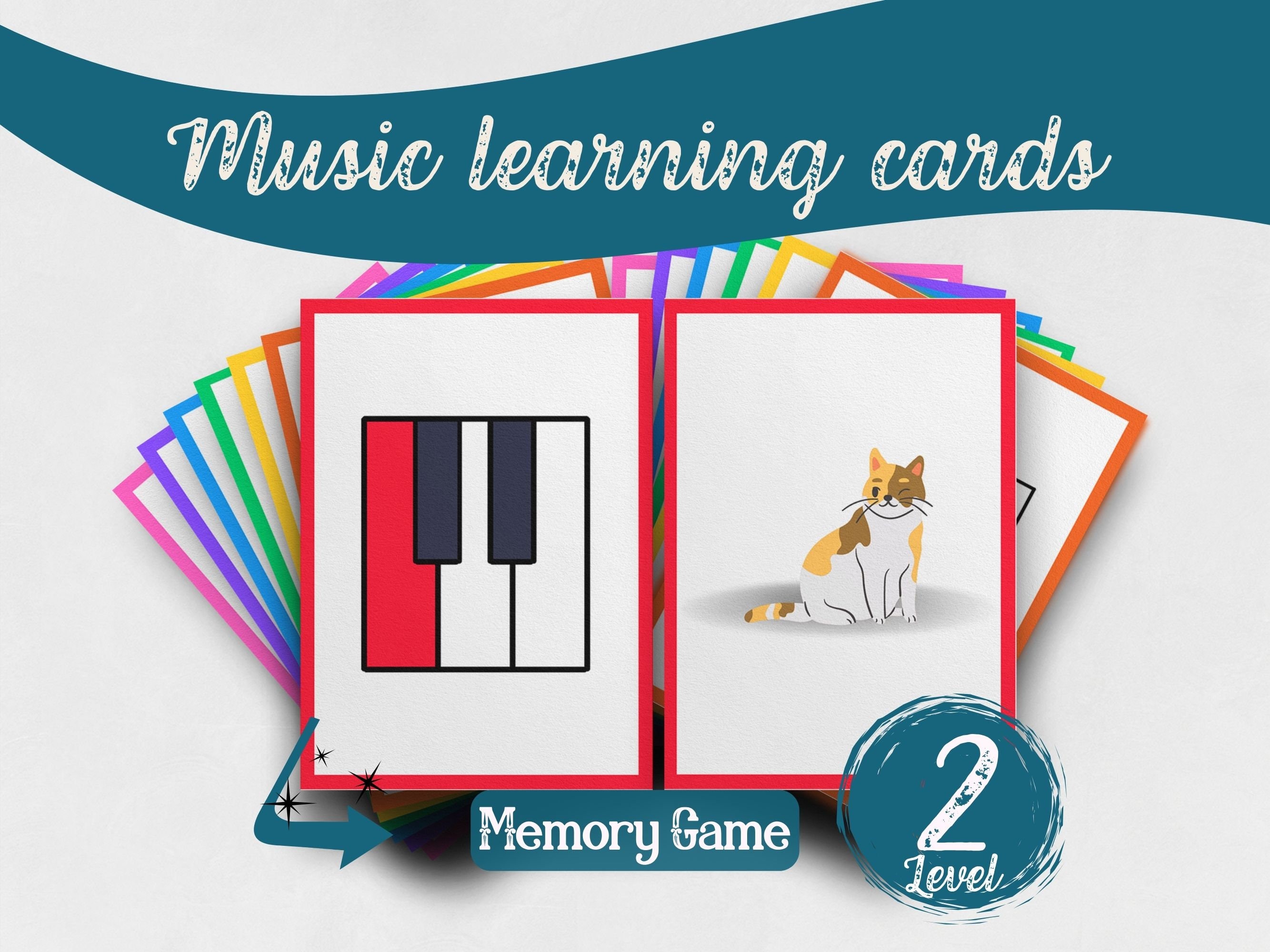 Musical Animal Alphabet Flash Cards - Color Coded Piano Playing Cards ...
