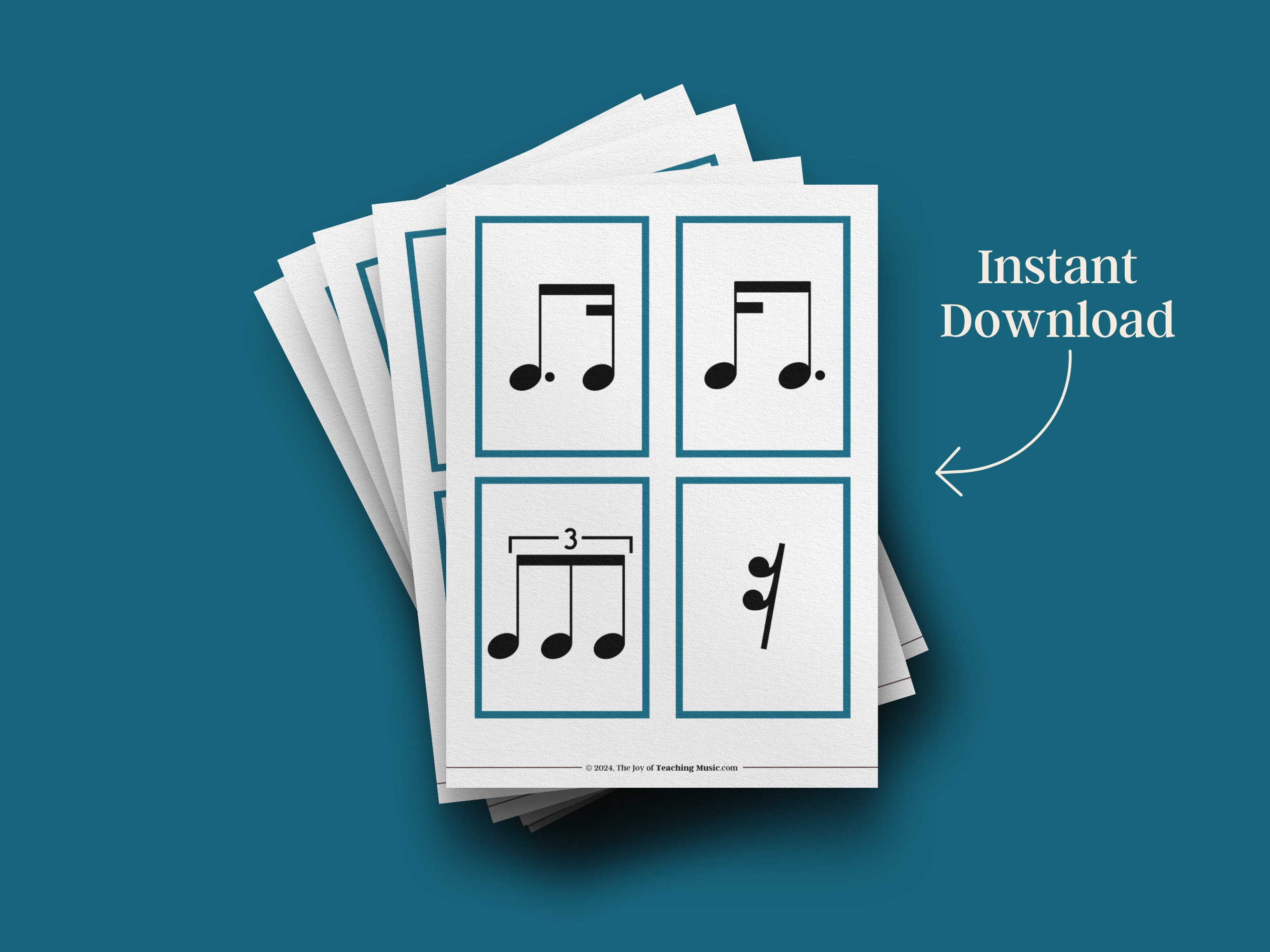 Rhythm Lexicon Flashcards - Music Theory Learning Cards for Music ...