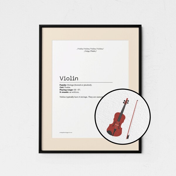 Violin Poster - Etsy
