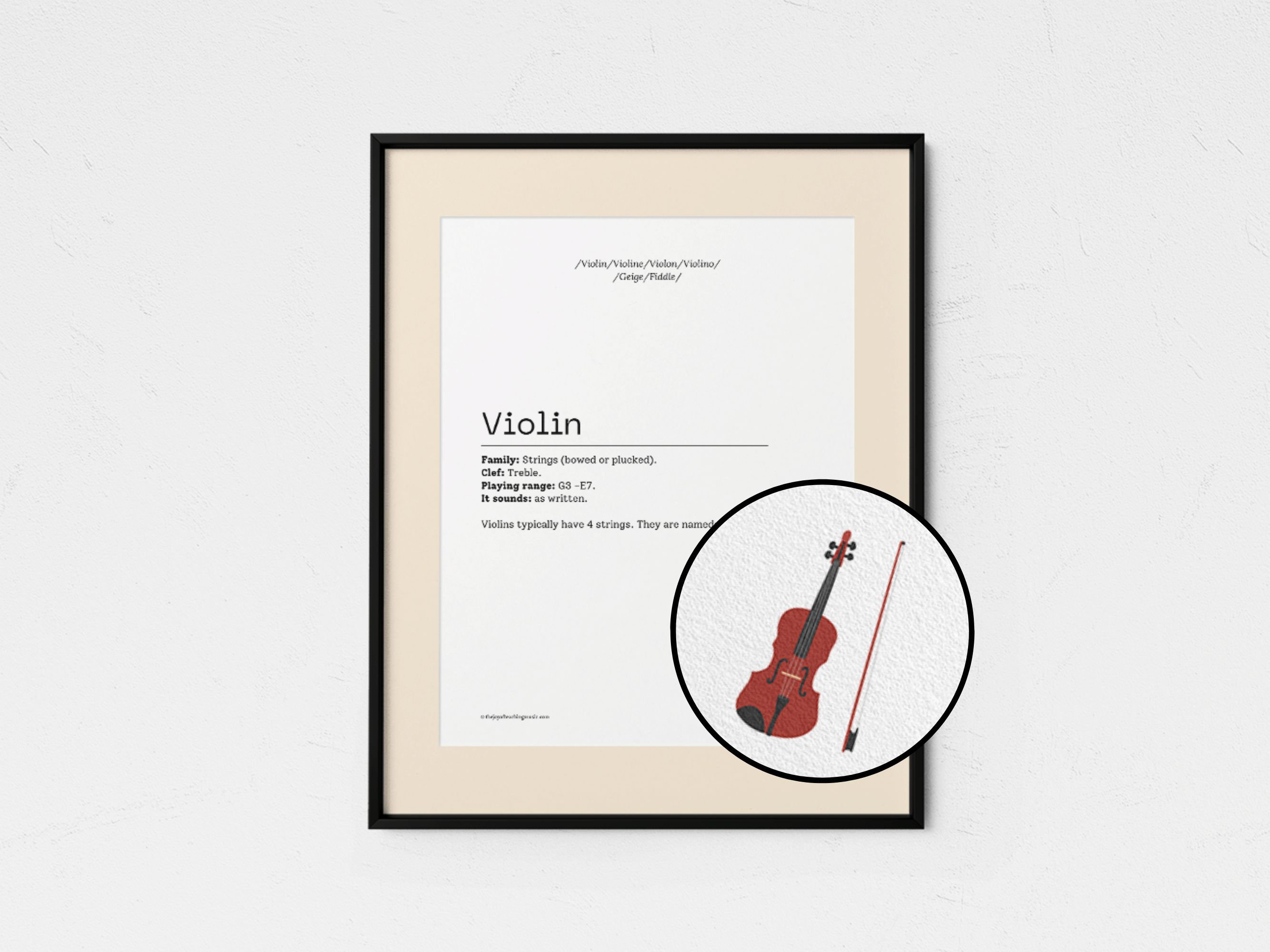 Violin One Piece Poster Music Wall Art Decor Gifts for Musicians ...