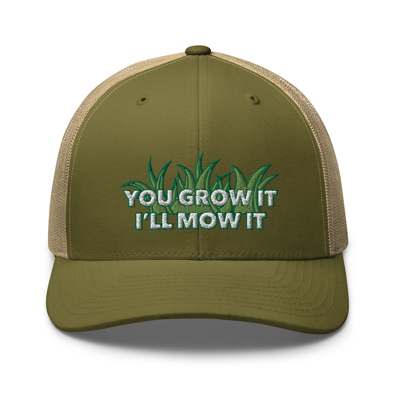 Lawn Mower Hat | You Grow It I'll Mow It Hat | Landscaper Gift | Men's ...