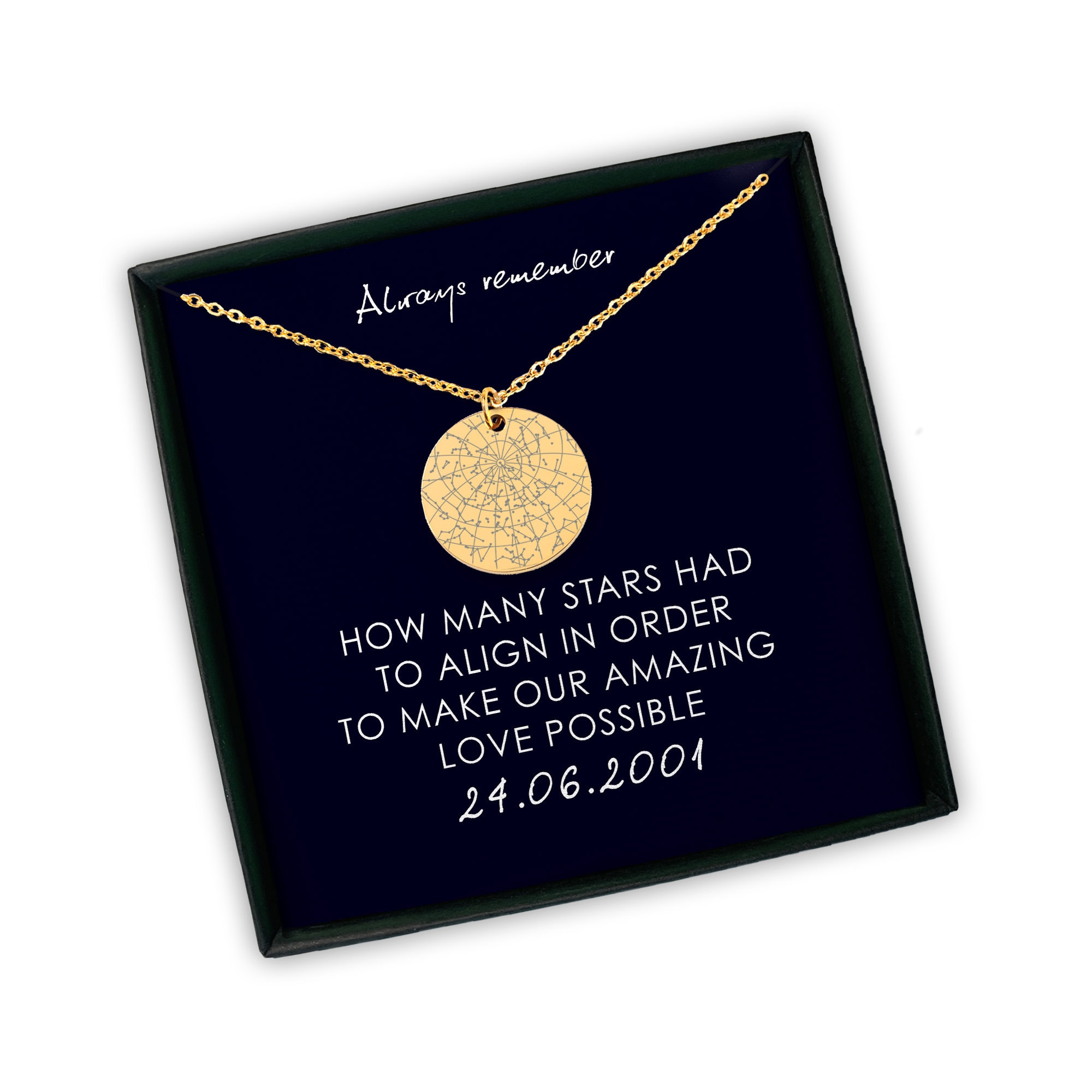 Personalized Night Sky Star Map Necklace Star Map Necklace - Etsy