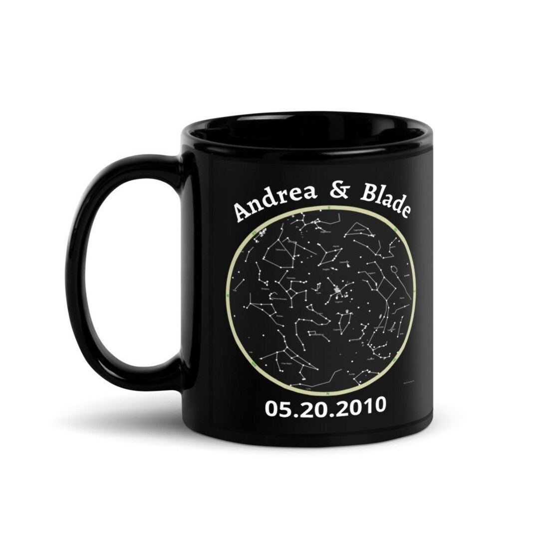 Personalized Night Sky Star Map Mug, Star Map Coffee Mug for Your Date ...