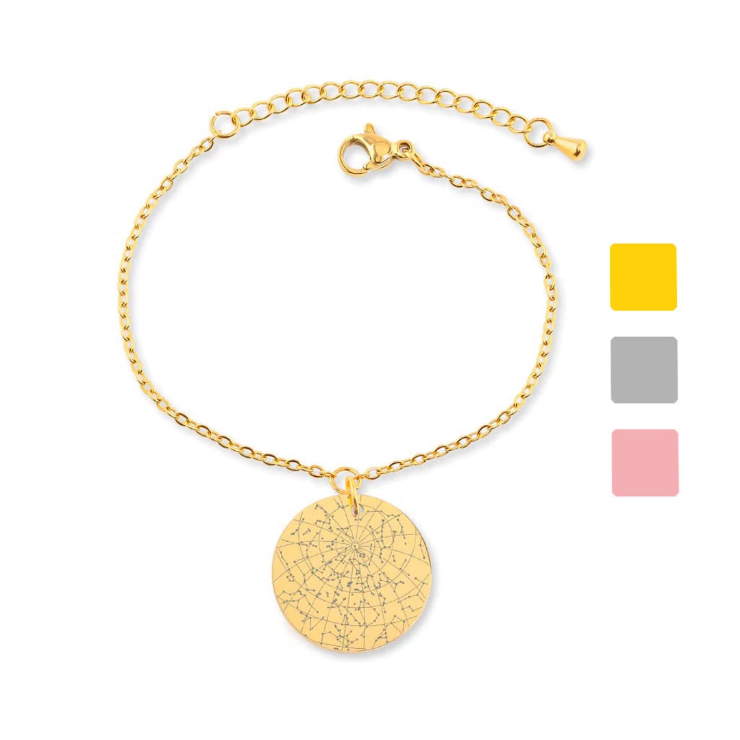 Personalized Star Map Bracelet Custom Stars Map by Date Bracelet ...