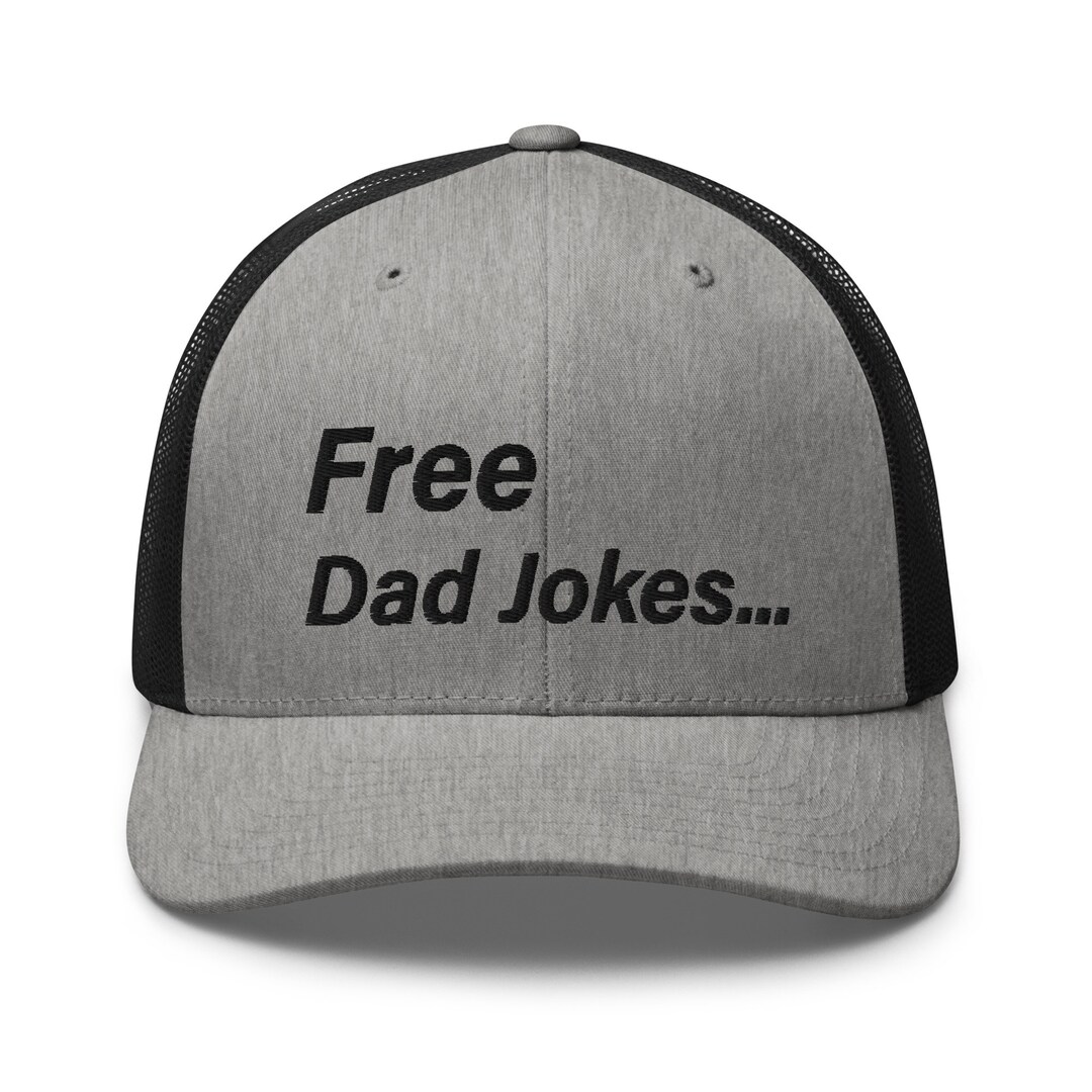 Free Dad Jokes Trucker Hat, Funny Gift for Dad, Sunday Funday Hat, Dad ...