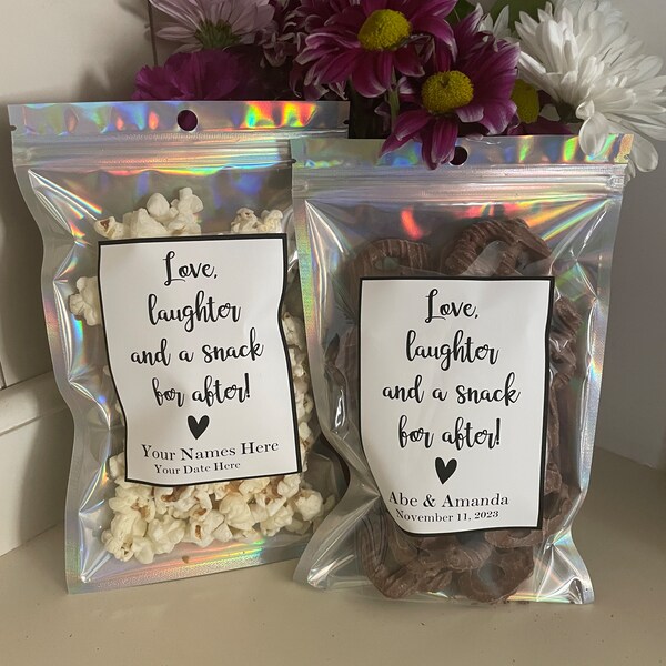 Wedding Snack Bags - Etsy