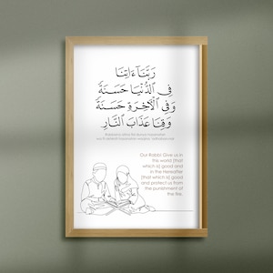 Set of 6 | Rabbana Dua | Islamic Prayer Arabic and English Translation ...