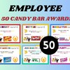 50 Employee Candy Bar Gift Tags, Employee Appreciation Tag Bundle ...