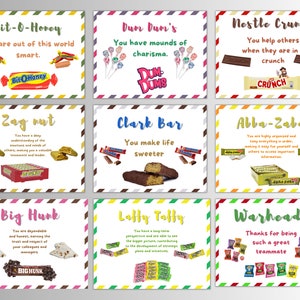 60 Individual Candy Bar Awards Candy Bar Award Certificates Individual ...