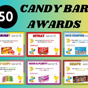 Candy Bar Awards - Etsy
