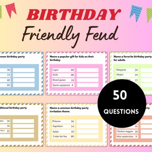 Birthday Friendly Feud Game | Birthday Feud | Birthday Party Game ...