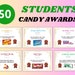 Student Candy Bar Awards Class Candy Bar Award Certificates Candy Bar ...