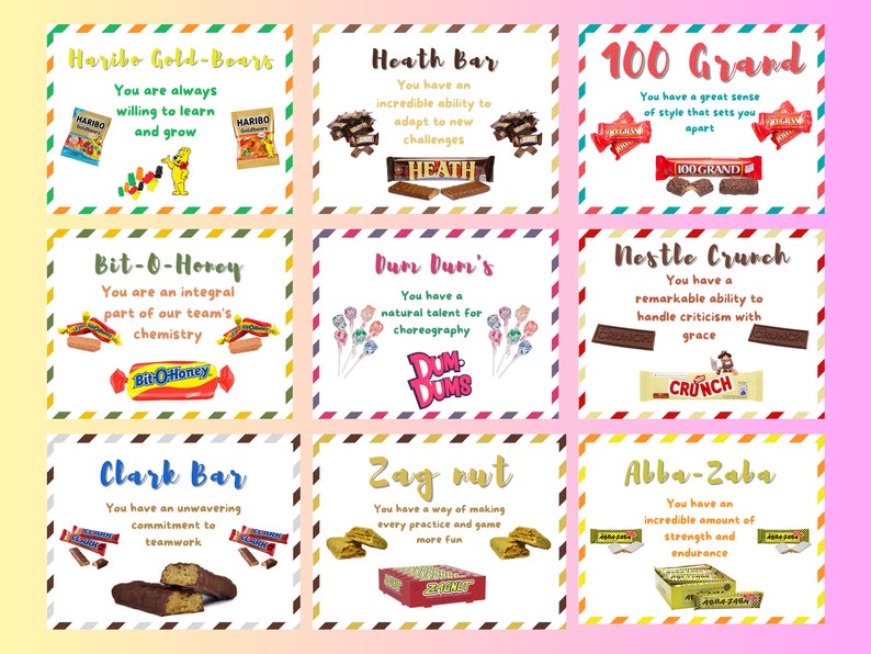 60 Soccer Team Candy Bar Award Certificates Soccer Candy Bar Awards ...