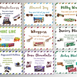 60 Individual Candy Bar Awards Candy Bar Award Certificates Individual ...