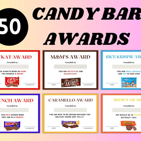 Candy Certificates - Etsy