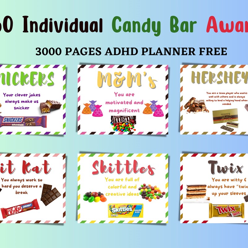 Candy Bar Awards - Etsy