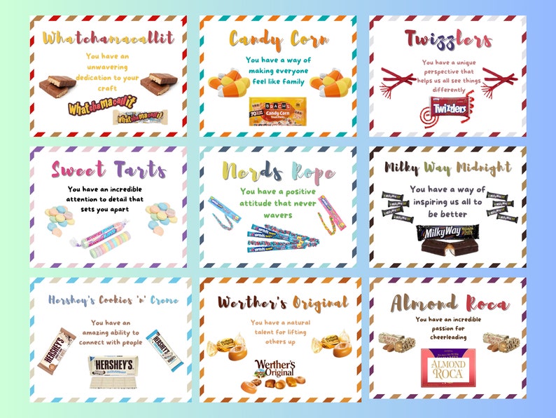 Sports Team Candy Bar Award Certificates - Sports Players Candy Bar ...