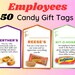 50 Employee Candy Bar Gift Tags, Employee Appreciation Tag Bundle ...