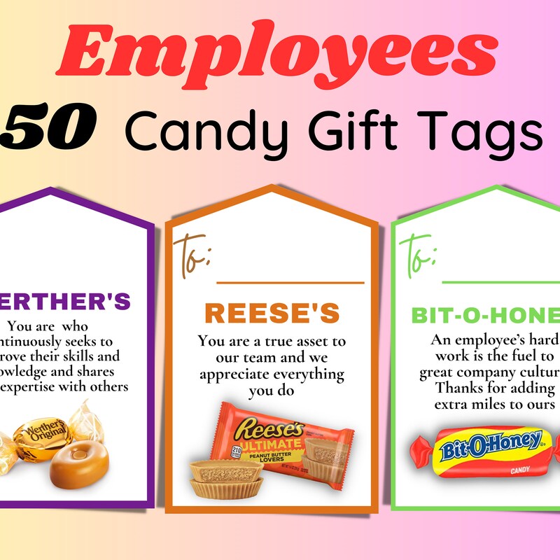 Candy Tags - Etsy