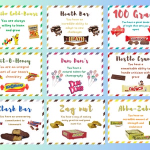Sports Team Candy Bar Award Certificates - Sports Players Candy Bar ...