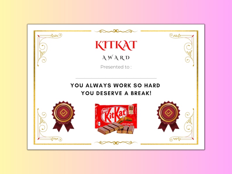Student Candy Bar Awards Class Candy Bar Award Certificates - Etsy