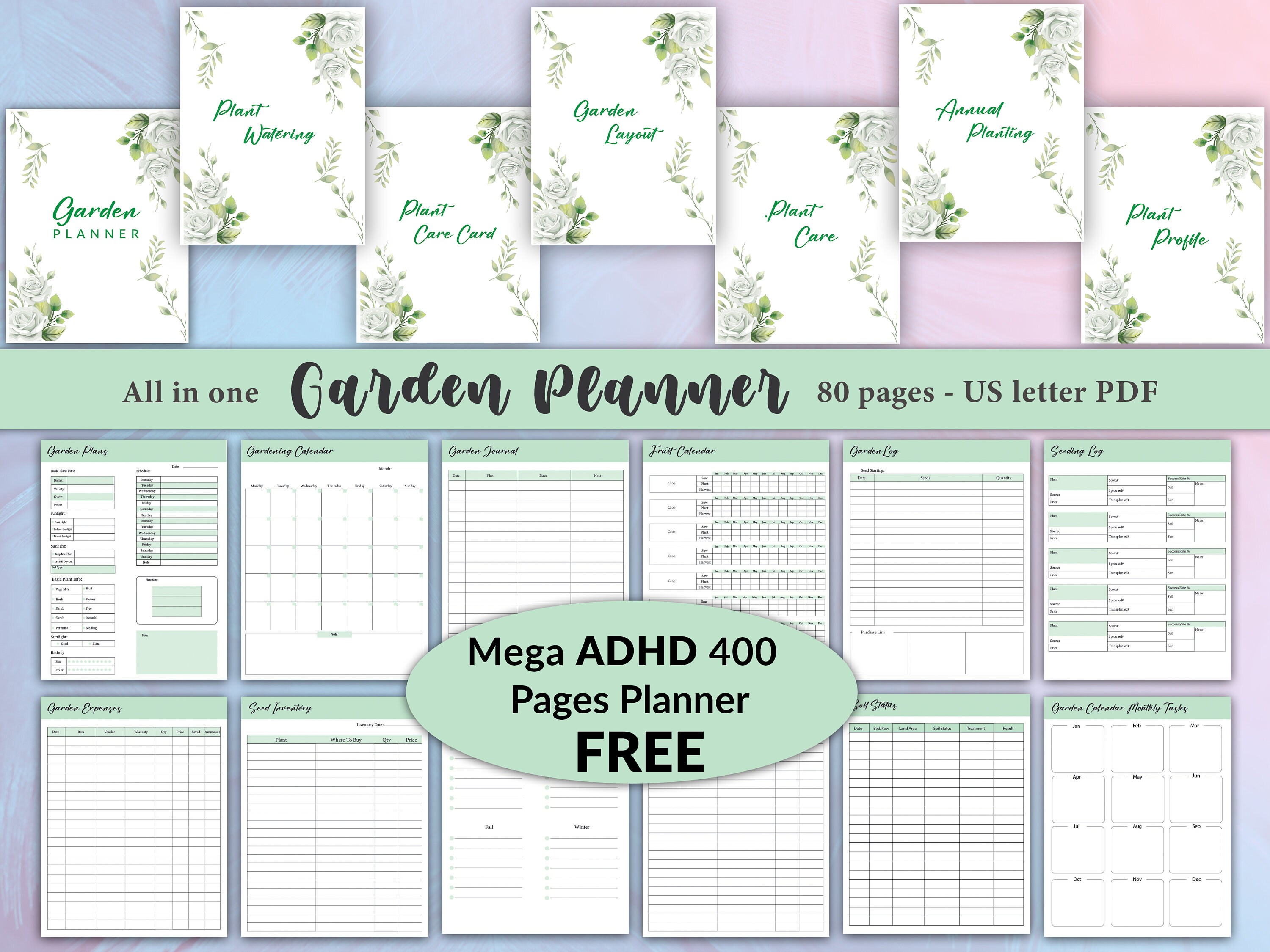 Garden Planner Printable Garden Planner Plant Planner - Etsy