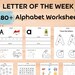 Letter of the Week Worksheets, Alphabet Worksheets, Alphabet Tracing ...