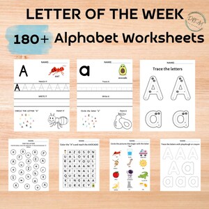 Letter of the Week Worksheets, Alphabet Worksheets, Alphabet Tracing ...