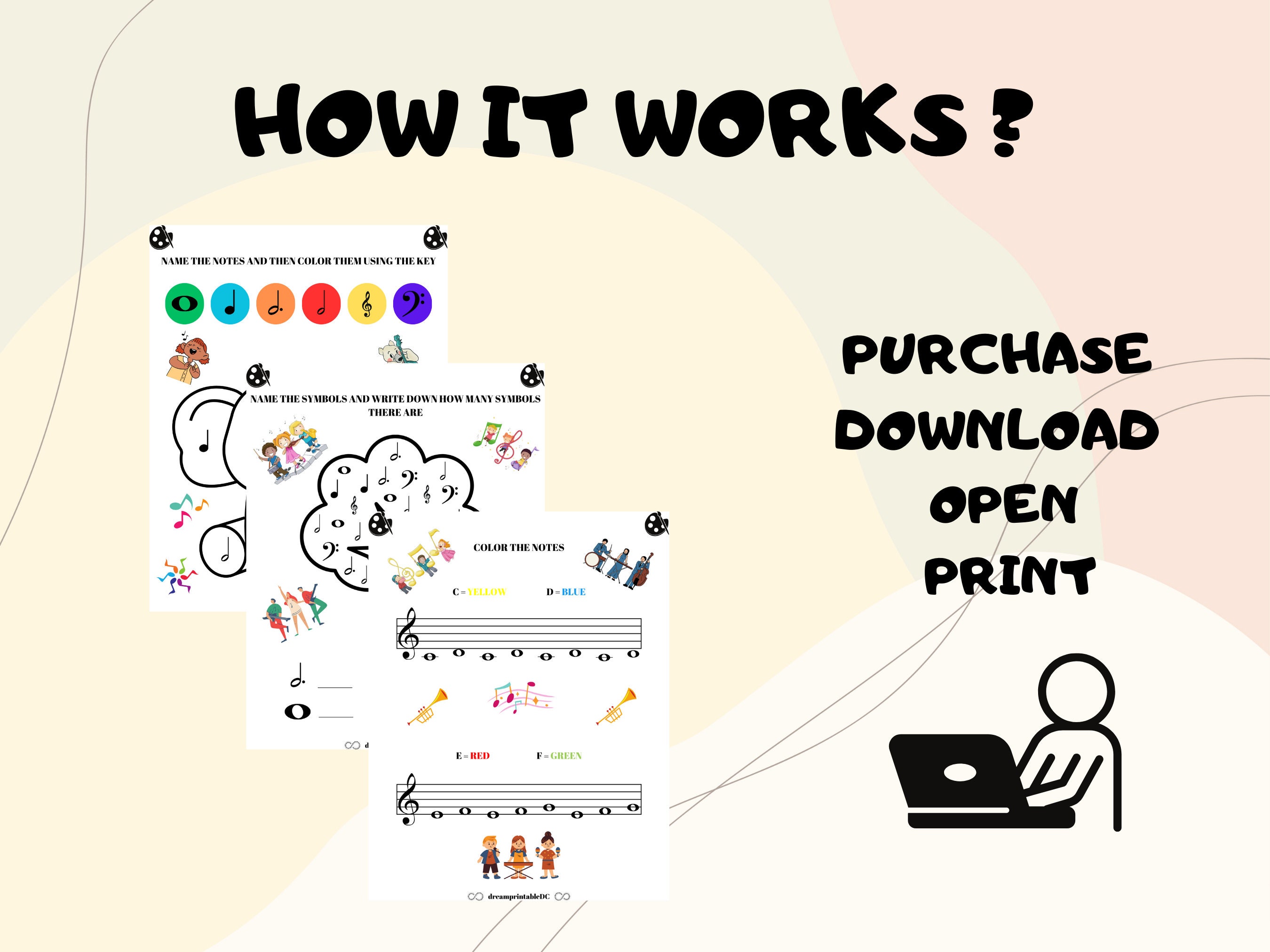 Piano Lesson, Music Lesson, Homeschool Worksheet, Music Printable ...