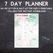 Printable 7 Day Planner, Daily Planner, Weekly Planner, to Do List, Day ...