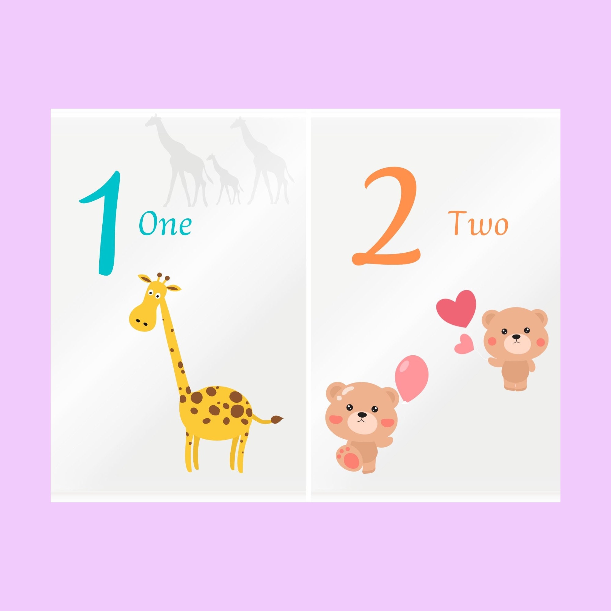 Number Flashcards for Preschoolers, Numbers Flashcard, Number Cards 1 ...