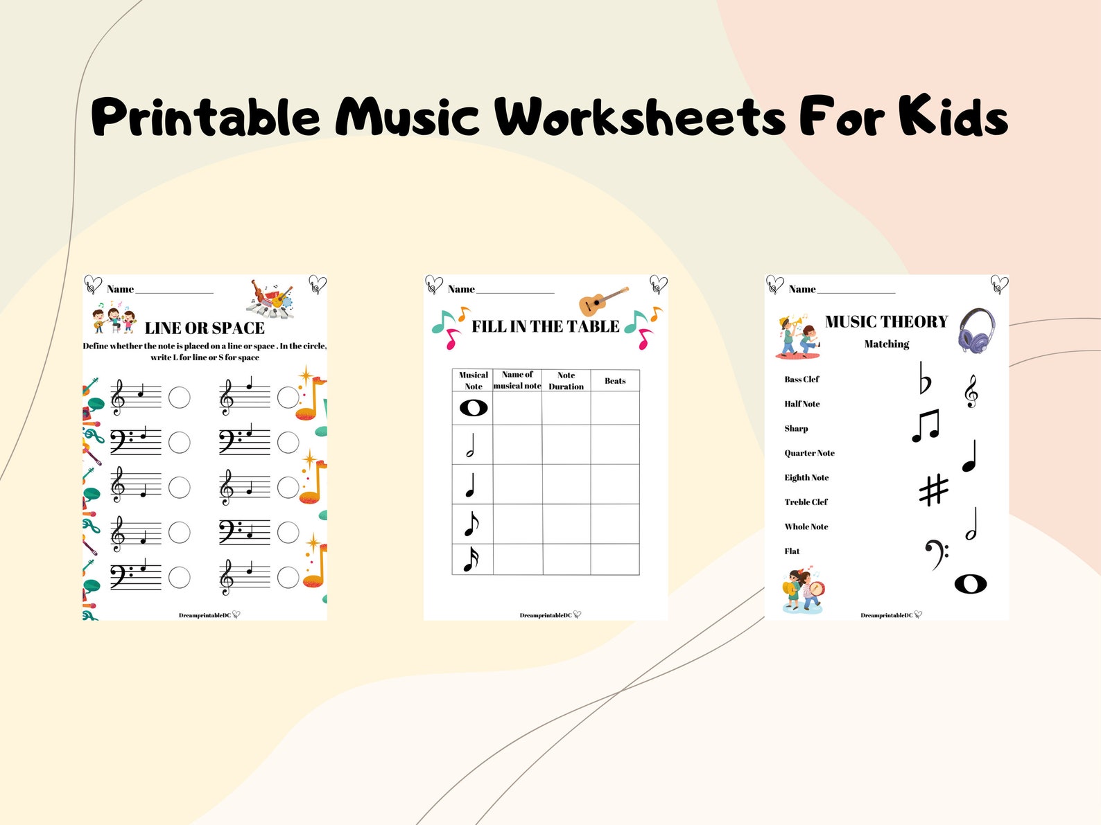 Music Worksheets, Printable Worksheet, Music Education, Music Theory ...