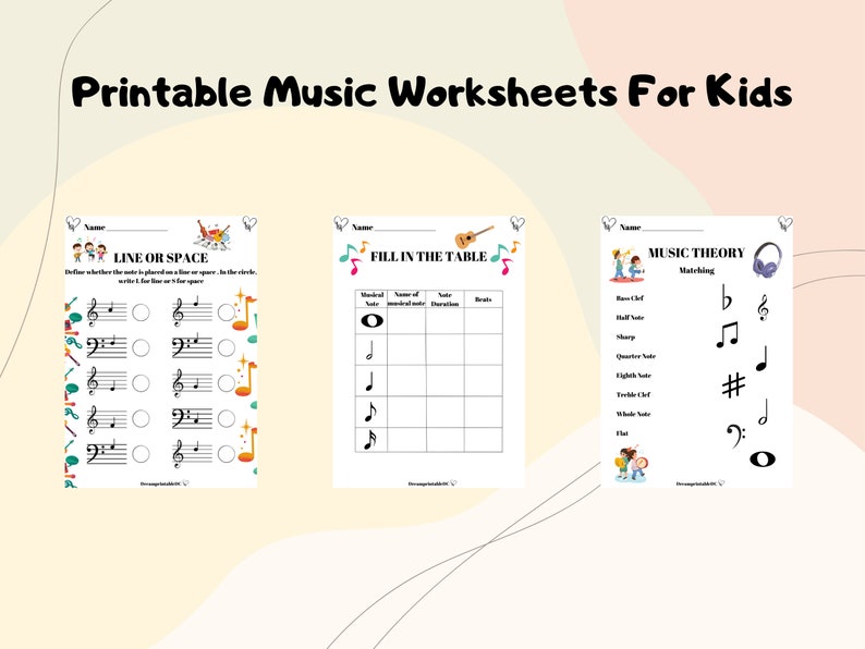 Music Worksheets, Printable Worksheet, Music Education, Music Theory ...