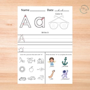 Preschool Learning Binder, Learning Worksheets, Alphabet Worksheets ...
