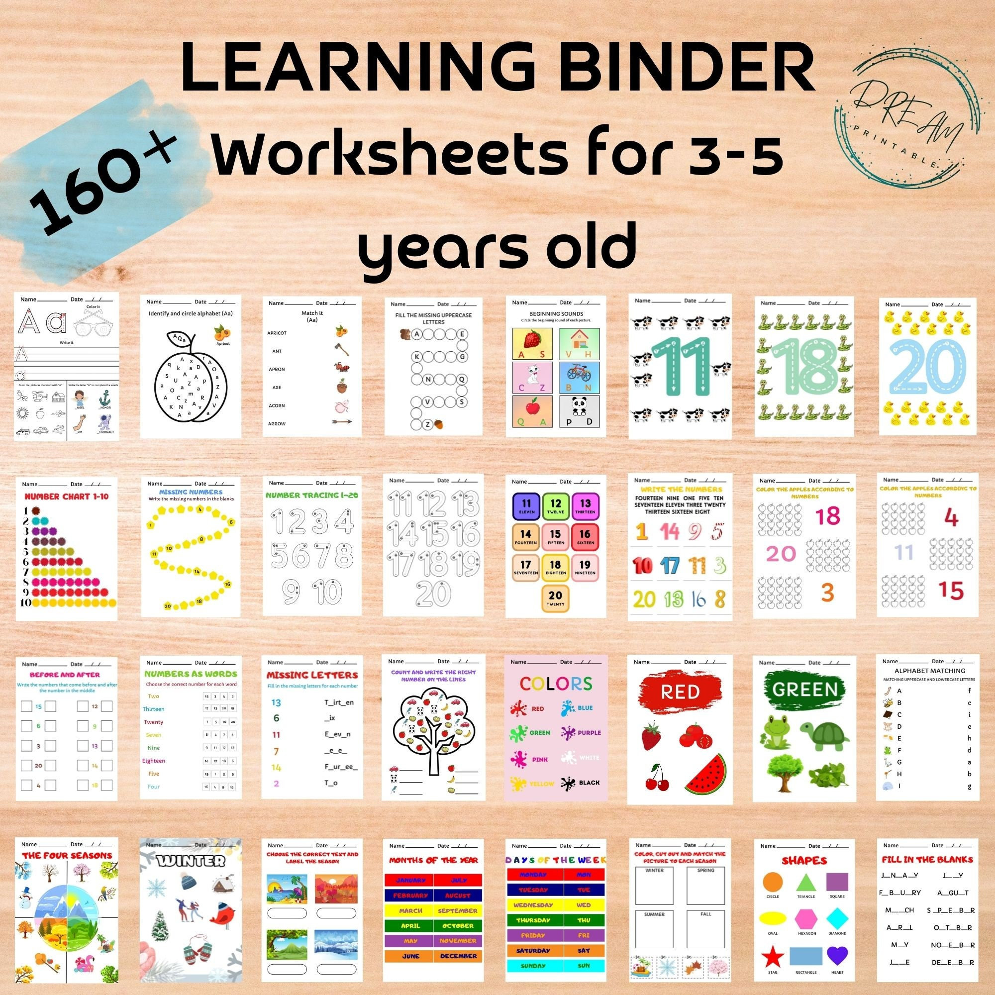 Preschool Learning Binder, Learning Worksheets, Alphabet Worksheets ...