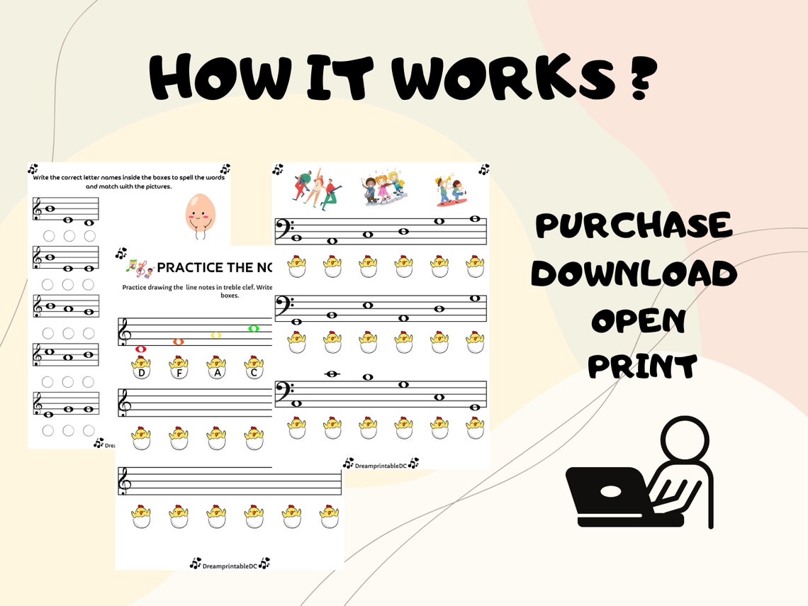 Music Worksheets, Note Reading, Music Printable, Piano Lesson, Music ...
