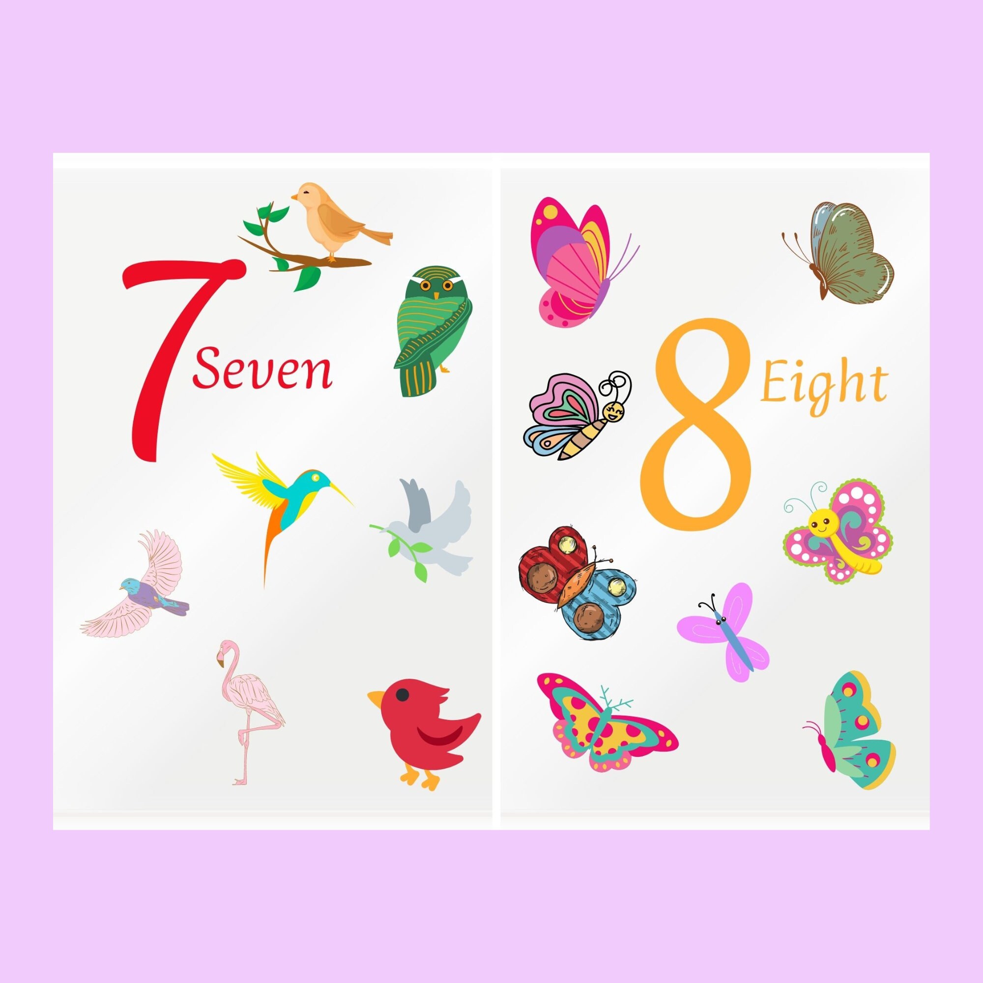 Number Flashcards for Preschoolers, Numbers Flashcard, Number Cards 1 ...