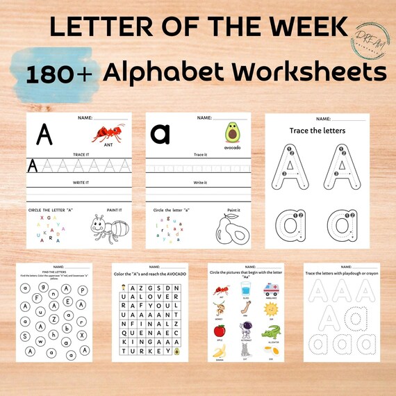 Letter of the Week Worksheets Alphabet Worksheets Alphabet - Etsy
