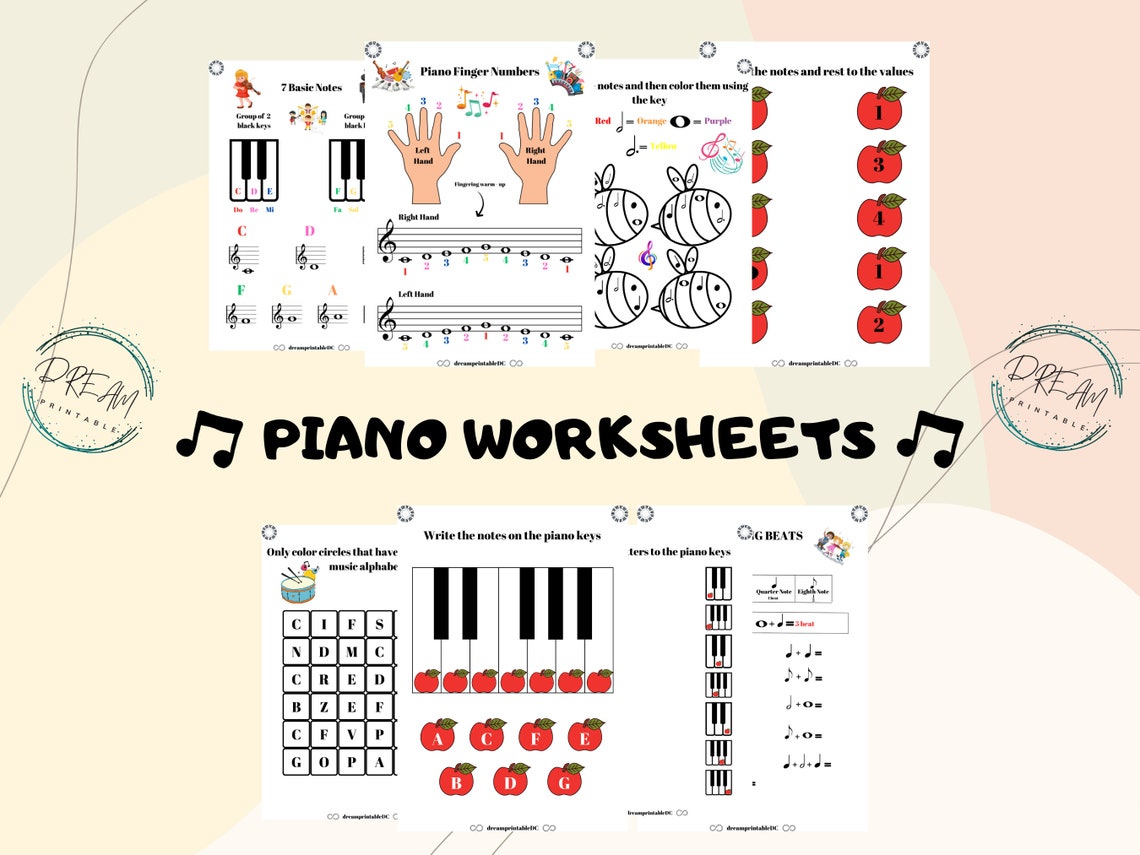 Piano Worksheets, Music Worksheets, Piano, Printable Music Worksheets ...